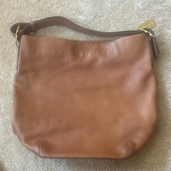 Coach | Bags | Coach 983 Tan Leather Shoulder Vintage Retro Duffle Sac ...